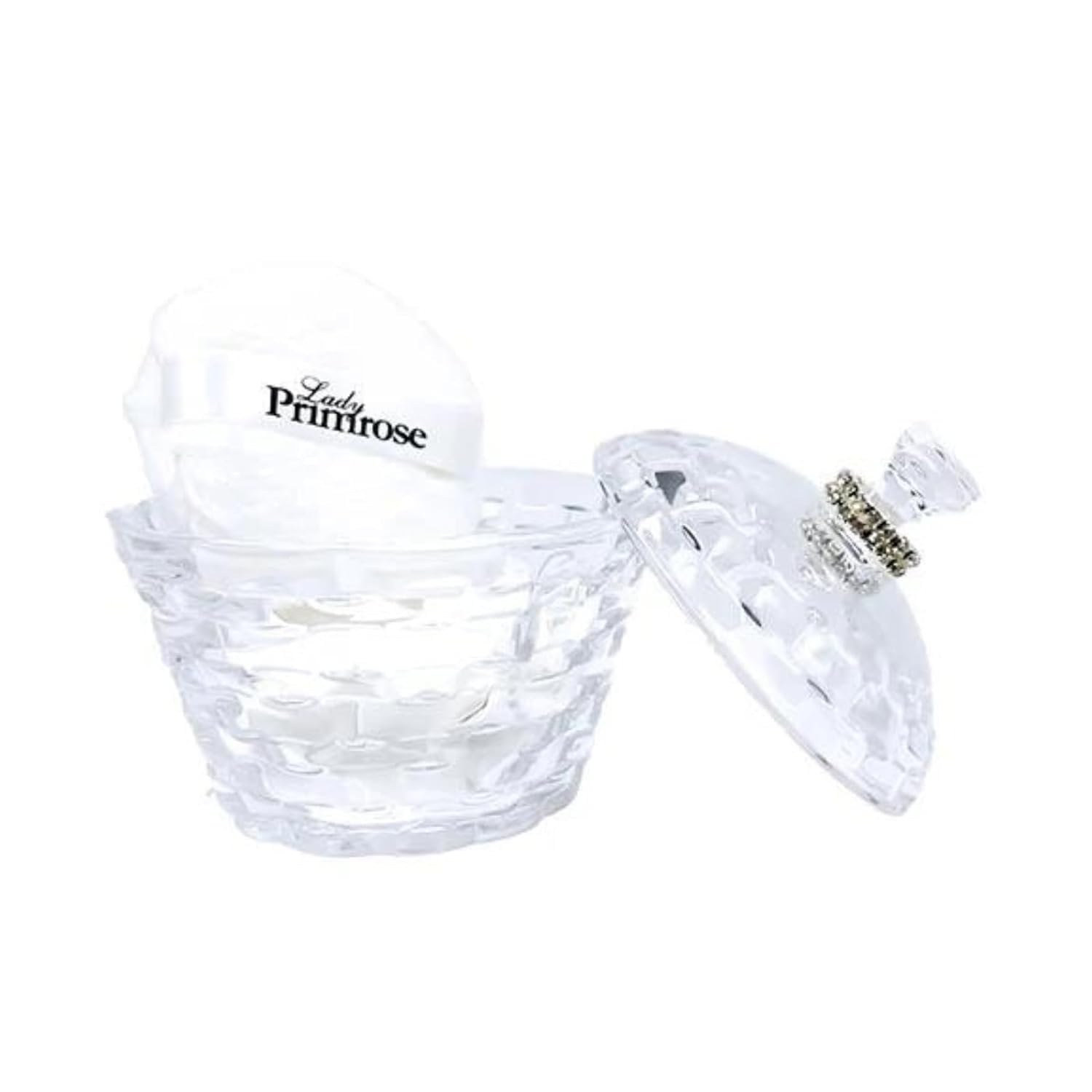Tryst Footed Powder Jar with Dusting Silk