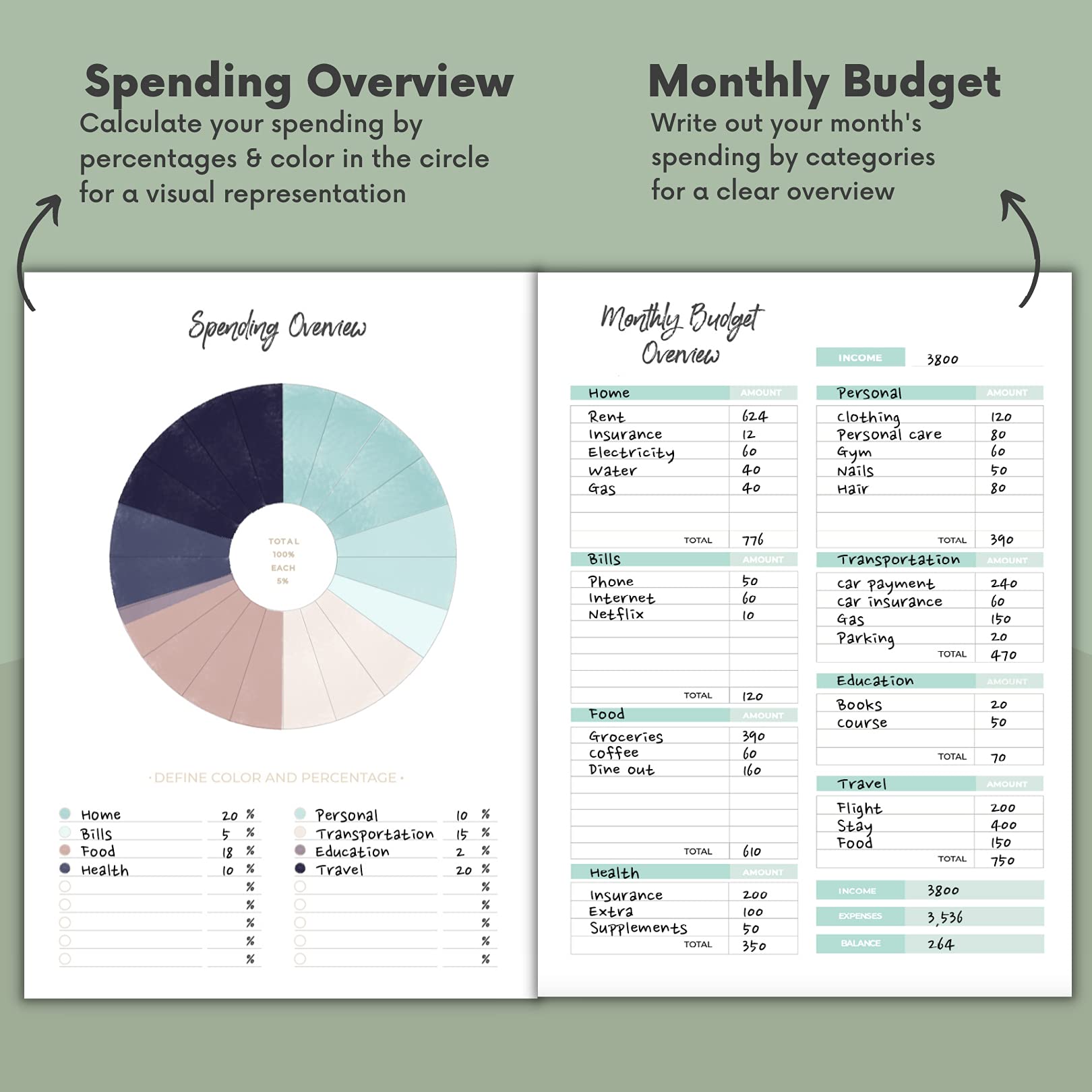 Budget Planner and Monthly Bill Organizer - Financial Planner β12-Month Budget Organizer, Budget Book Planner - Income and Debt Tracker Planner, Business Expense Tracker Notebook and Bill Planner