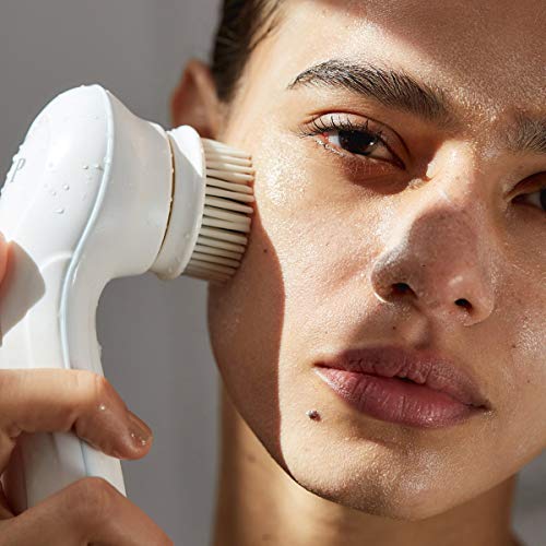 Vanity Planet Facial Cleansing Brush Ultimate Skin Spa with 3 Interchangeable Face Brushes for Cleansing, Exfoliating and Silicone Brush, Cordless, Water Resistant (Not Ur Mom's Purple)
