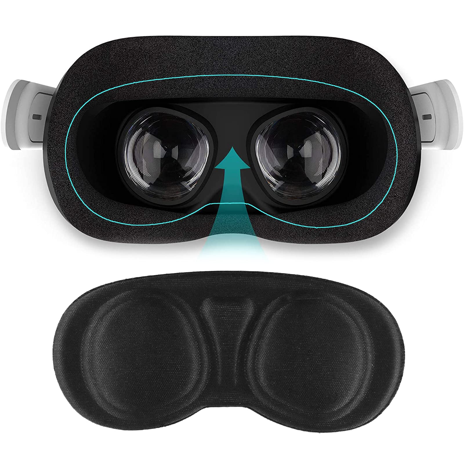 BAODANCAT VR Headset Lens Protector Cover for Oculus Quest 2 Dust Proof Lens Protect Cover Washable and Lightweight Oculus Quest 2/Quest/Rift S - Eye Mask Cover Protective Anti-Scratch - Black