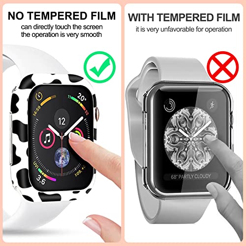 Cow Pattern for iWatch Protective Case Compatible for Apple Watch Case 38/ 40 mm for Apple Watch Series 6/5/4/3/2/1,Ultra Thin HD Clear Soft TPU Edge Cover (38/ 40 mm, Cow)