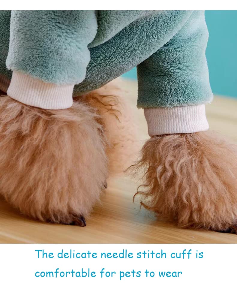 Dog Clothes, Pet Clothes, Soft Thickened Warm Puppy Clothes, Suitable for Autumn and Winter, Suitable for Small Dogs and Cats, Blue (Medium)