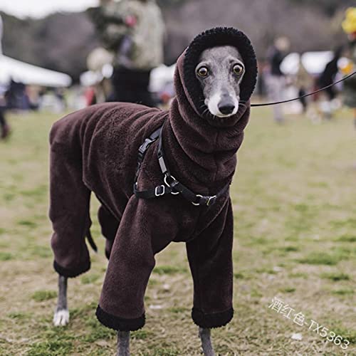 Dog Coat Winter Dog Sweater Double Face Flannel Turtleneck Pet Coat Large Dog Thickened Warm Four-Legs Long Sleeve Windproof Clothes for Medium Large Dogs