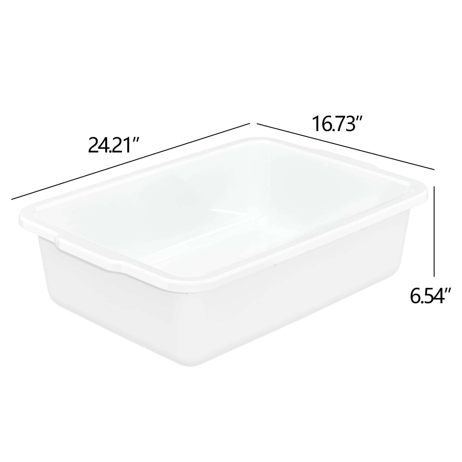 Quickquick 35 L Plastic Commercial Bus Tub, Large Plastic Bus Box, 4 Packs