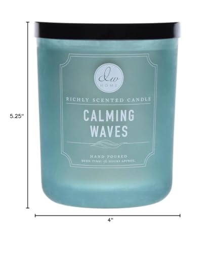 DW Home Decoware Richly Scented Candle Large Double wick 15oz --- Calming Waves