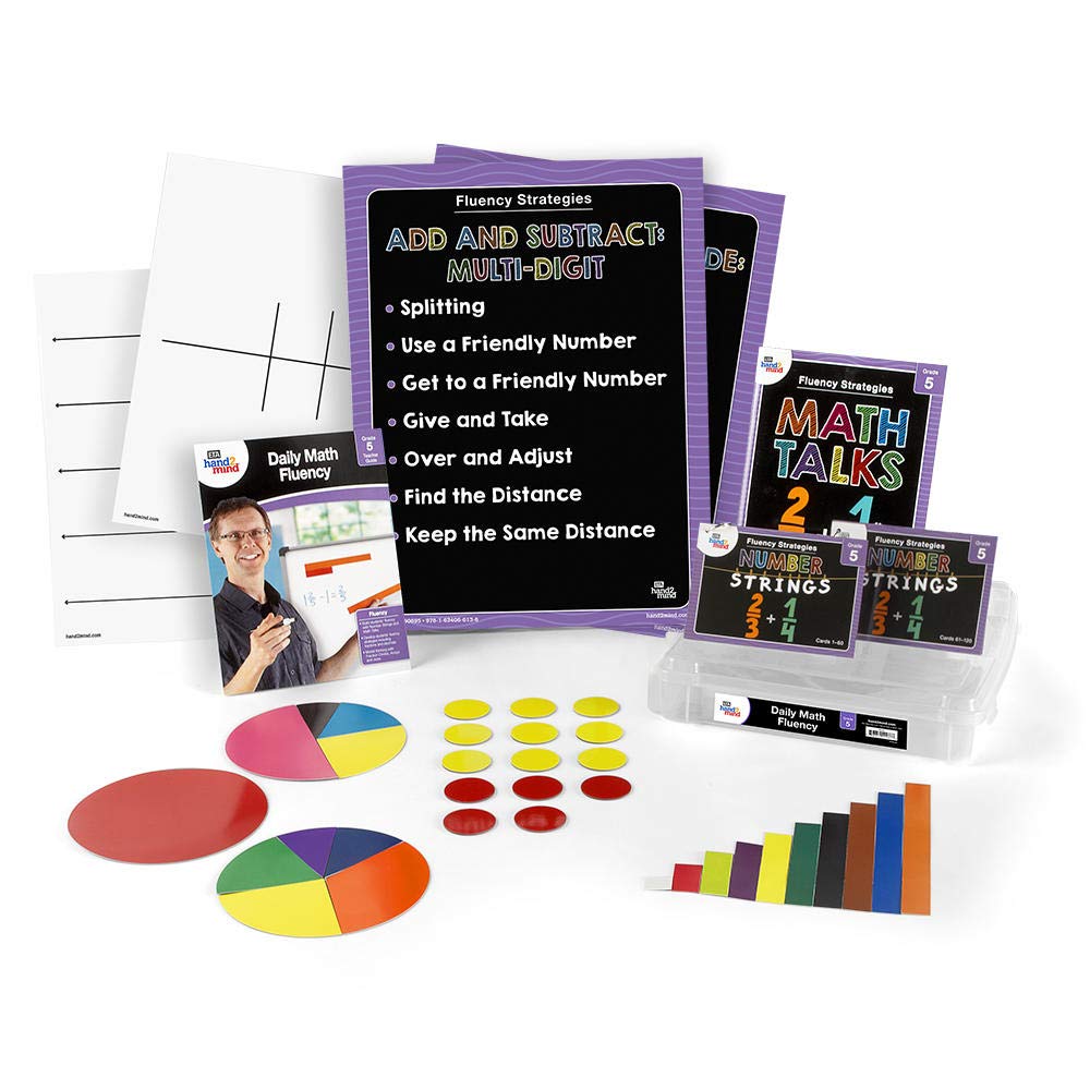 hand2mind Daily Math Fluency Kit for Kids (Grade 5+) - Multiply Up, Partial Quotients, Factor, and Group Flexibility
