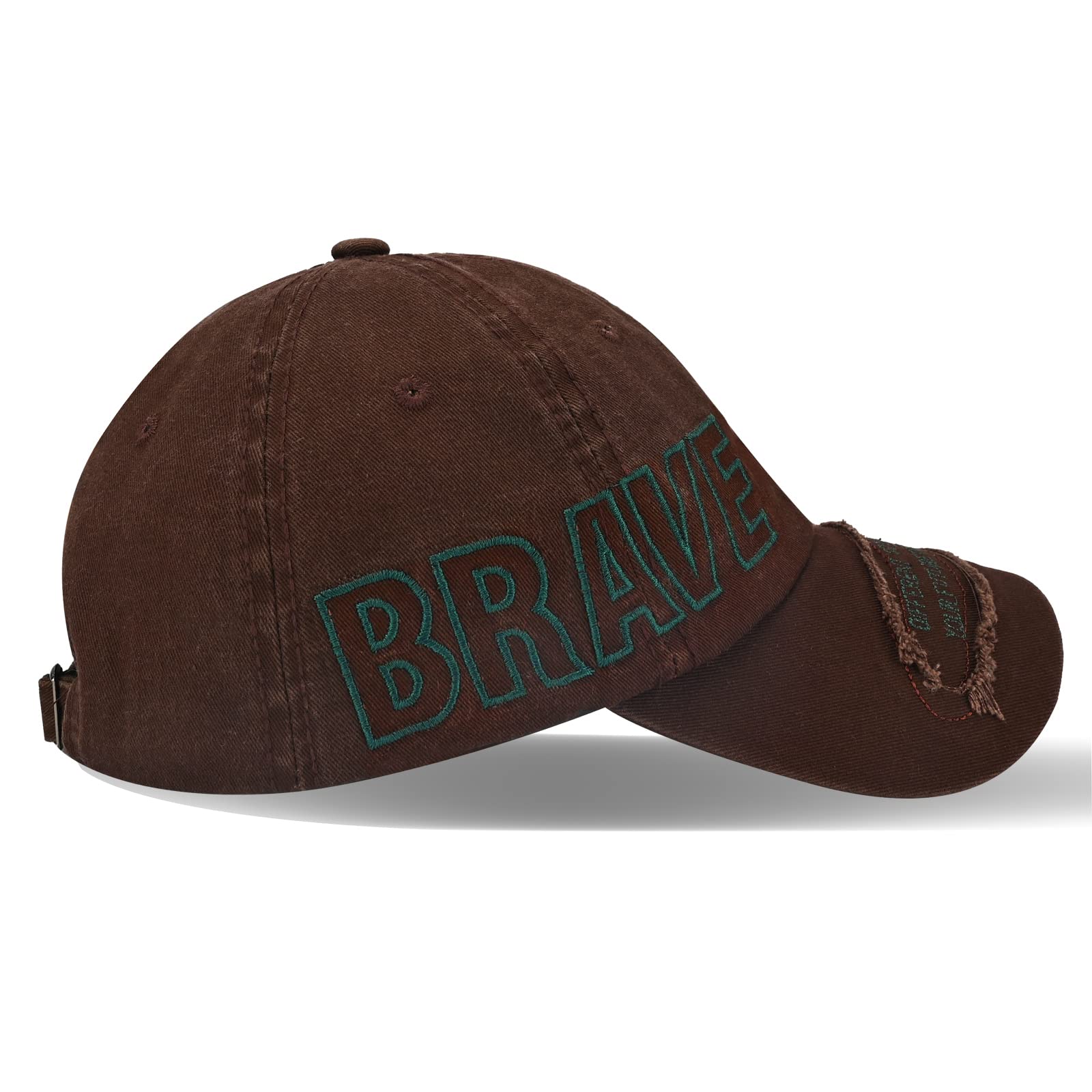 Baseball Cap Hat for Men Women Adjustable Unconstructed Dad Hat Classic Cotton Trucker Hats Letter Embroidered Travel Cap Brown