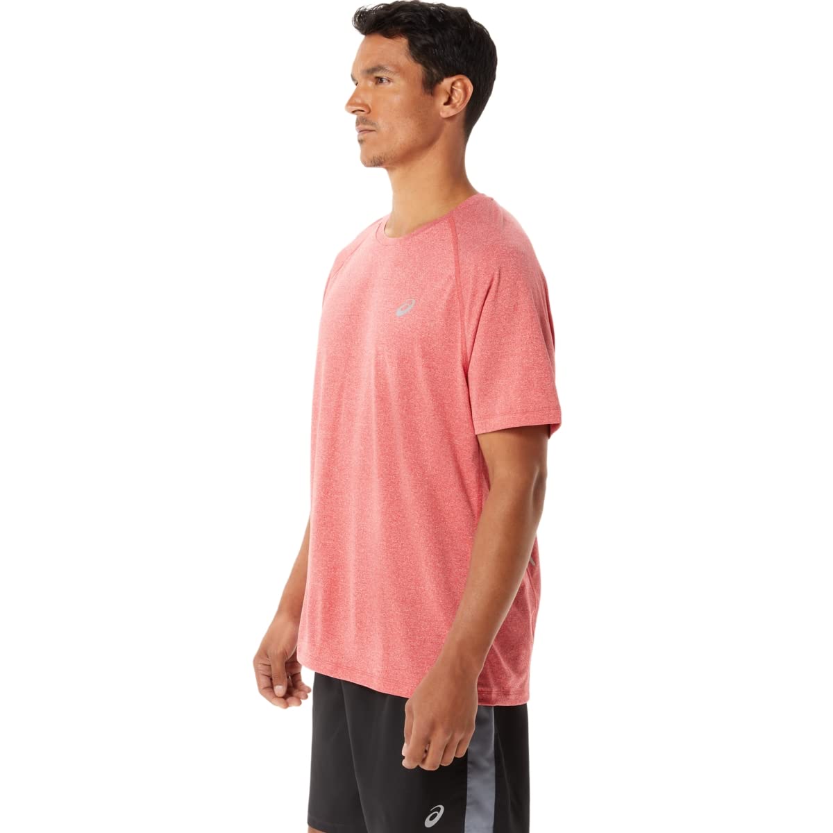 ASICS Men's Ready-Set Lyte Short Sleeve Apparel, XL, Velvet Pine Heather