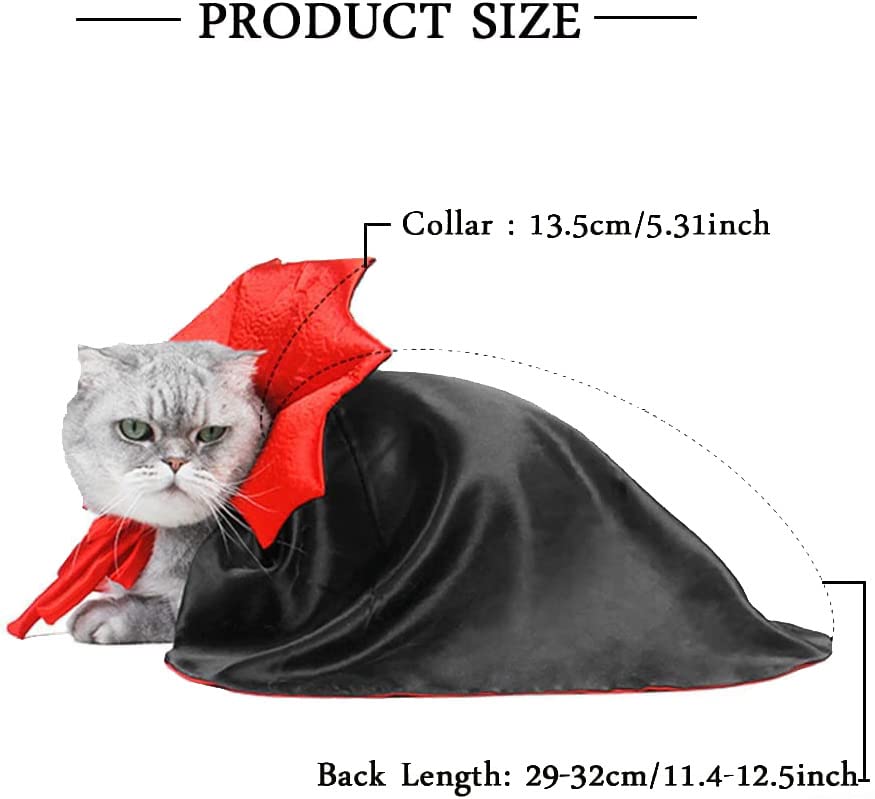 Halloween Costumes for Cats Dogs Cat Cloak Vampire Cape for Pet Costume Halloween Cats Outfit