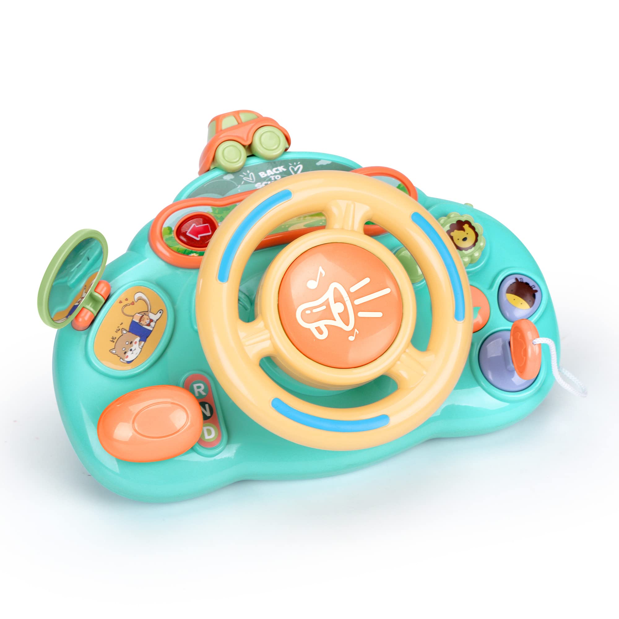 Caterbee Baby Turn and Learn Driver Steering Wheel Toys (Blue)