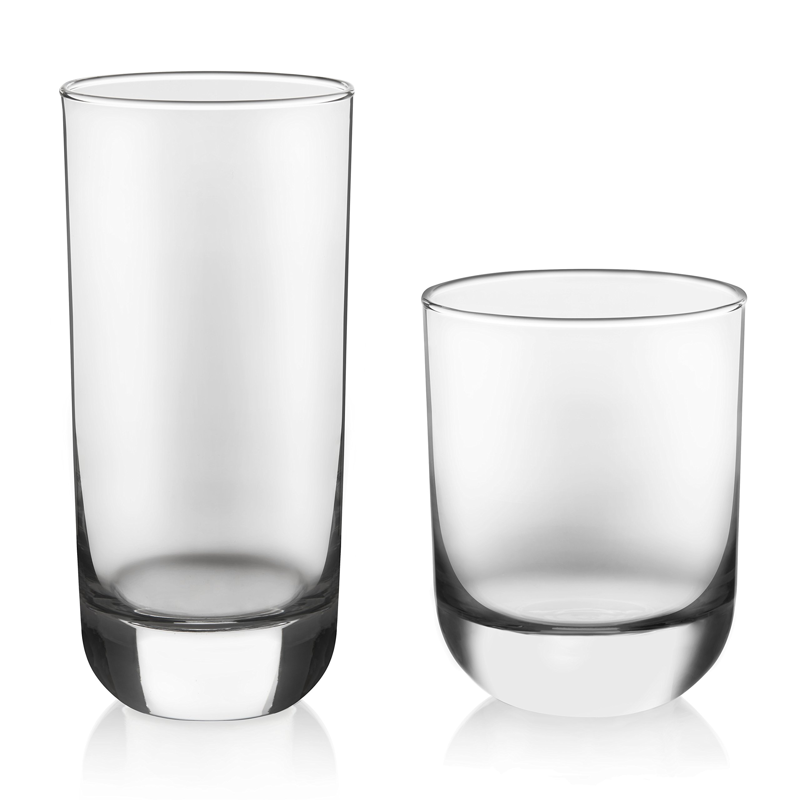 Libbey Polaris 16-Piece Tumbler and Rocks Glass Set
