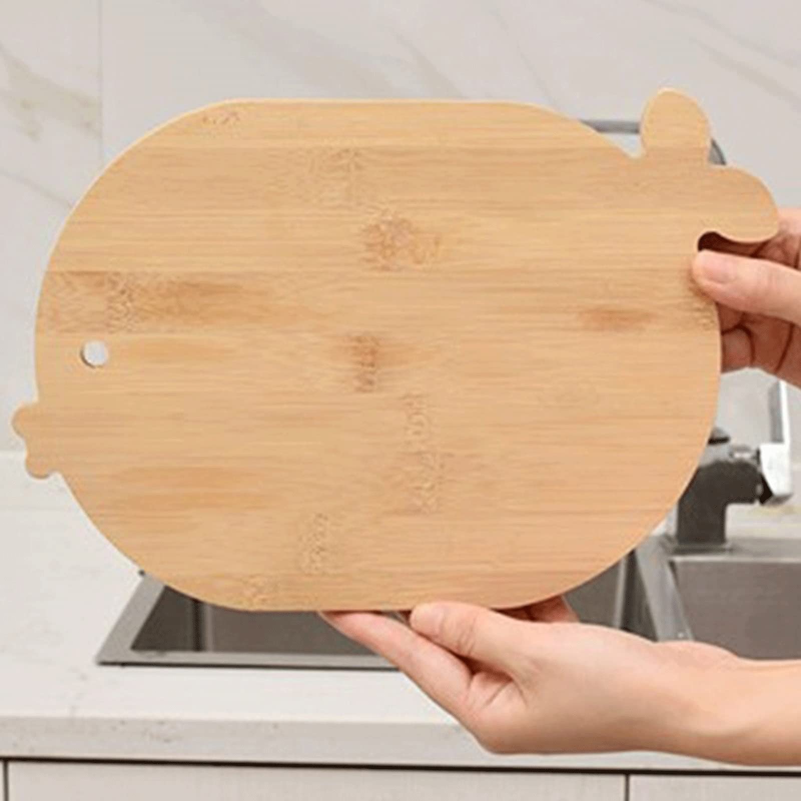 DEPILA Multifunctional Cutting Boards Creative Wood Cutting Board for Food Bamboo Chopping Board Block Pizza Sushi Bread Fruit Tray Kitchen Tools Tray (Color : A)