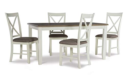 Powell Furniture Jane 5 Piece Dining Set, White