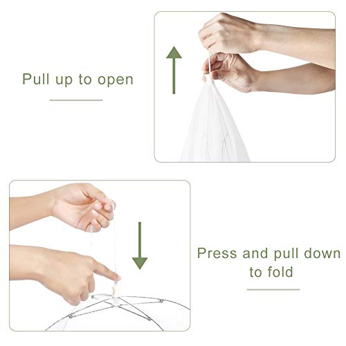 Onarway 3 Pack Food Covers 14 Inch Pop-Up Encrypted Mesh Plate Serving Tents, Fine Net Screen Umbrella for Outdoors, Parties, Picnics, BBQs, Reusable and Collapsible