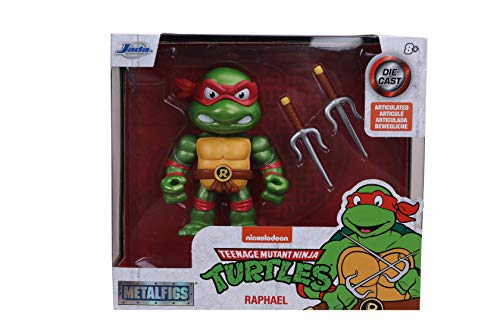 Jada Toys "Teenage Mutant Ninja Turtles 4"" Raphael Die-cast Figure, Toys for Kids and Adults, red