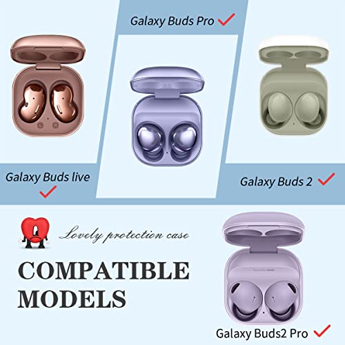 Cute Case for Samsung Galaxy Buds 2 Pro (2022) / Buds 2 (2021) / Buds Pro (2021) / Buds Live (2020), Cute 3D Cartoon Anime Design Soft Silicone Cover