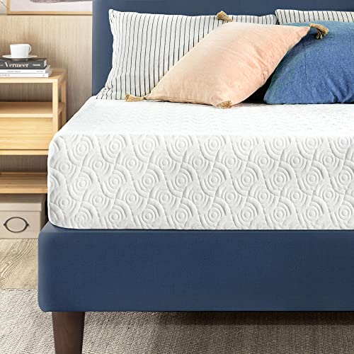 Best Price Mattress 9 Inch Signature Gel Memory Foam Mattress, Cooling Gel Infusion, Queen White