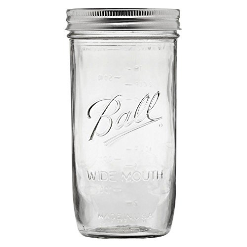 JARDEN HOME BRANDS 1440065500 Ball Wide Mouth Mason Jars, 24 oz(Pack of 9)