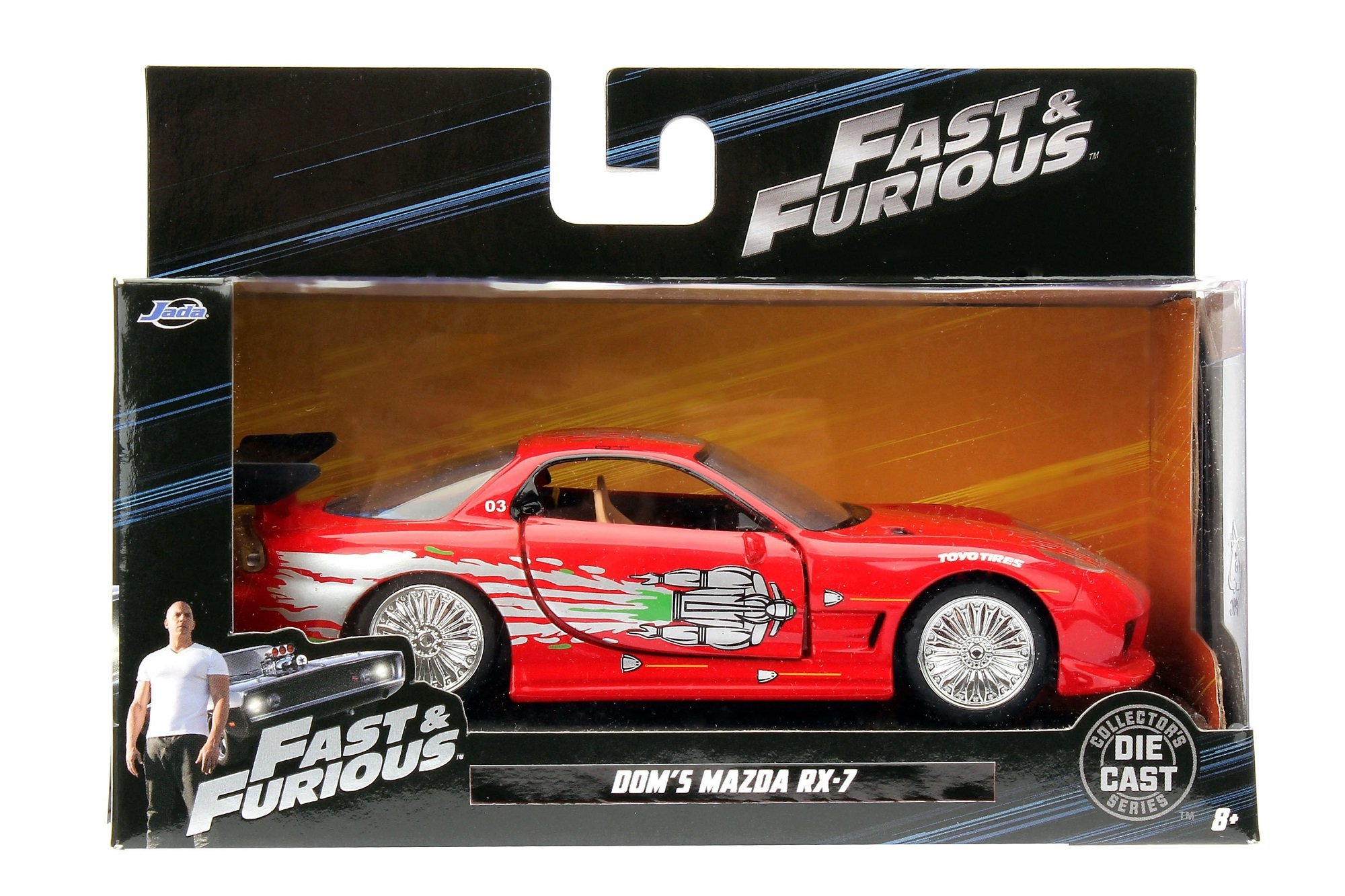 Jada Toys 1:32 Fast & Furious - Dom's Mazda RX-7, Red