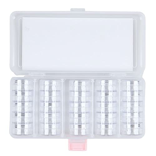 Craft County Clear Organizer Box with 5 Sets of Five Stackable Jars with Lid β 31 Pieces β Great for Diamond Art, Beads, Findings, Saving Space, and More!