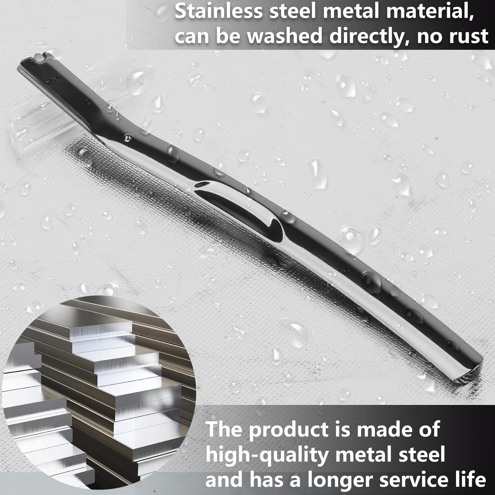 Dermaplaning razor,Eyebrow razor, metal eyebrow trimmer, replaceable blades, Shaver and Eyebrow Shaper For Women & Man,with 20 blades (black)