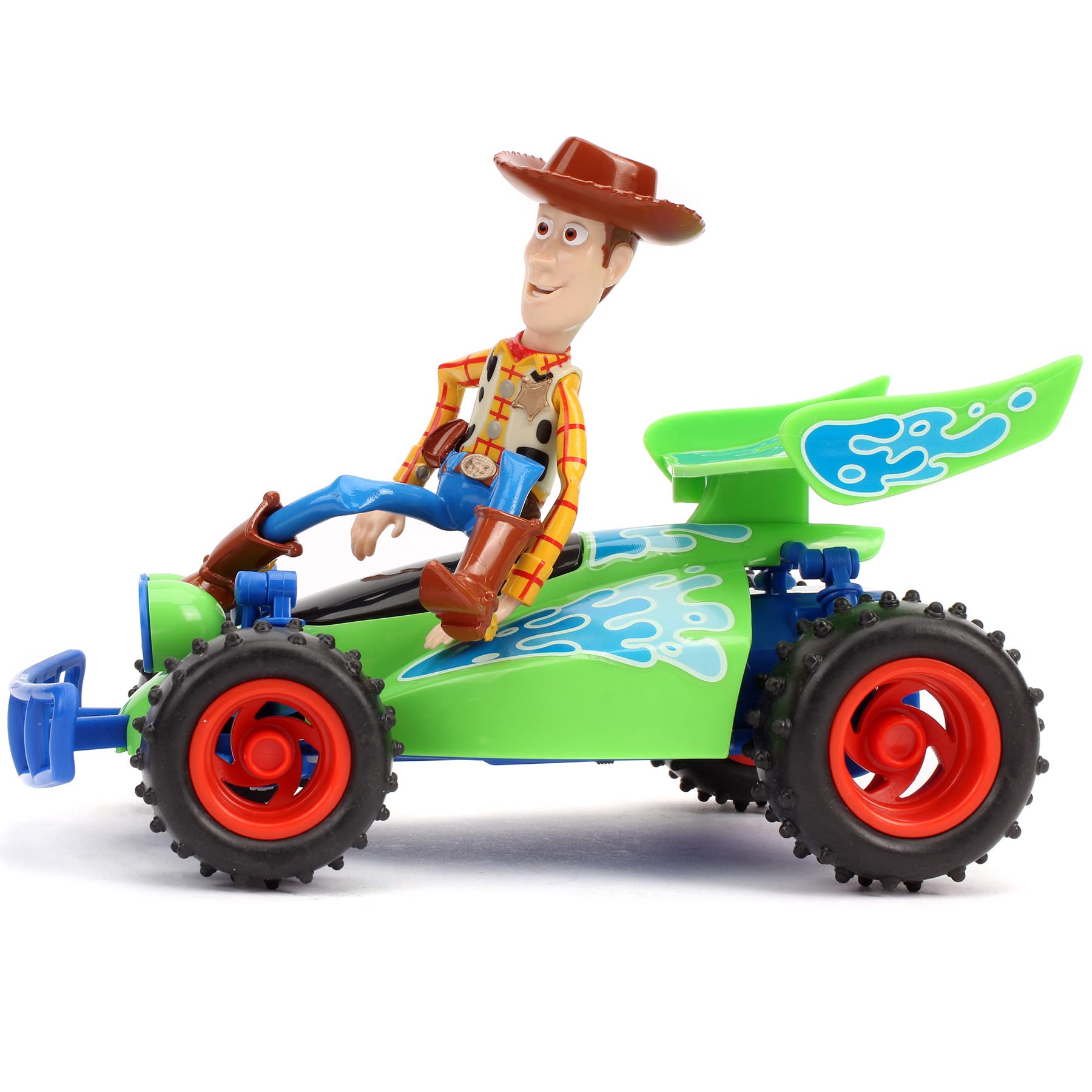 Jada Toys Jada Disney Pixar Toy Story 4 Turbo Buggy W/Woody Radio Control Vehicle, 2.4 Ghz, 1: 24