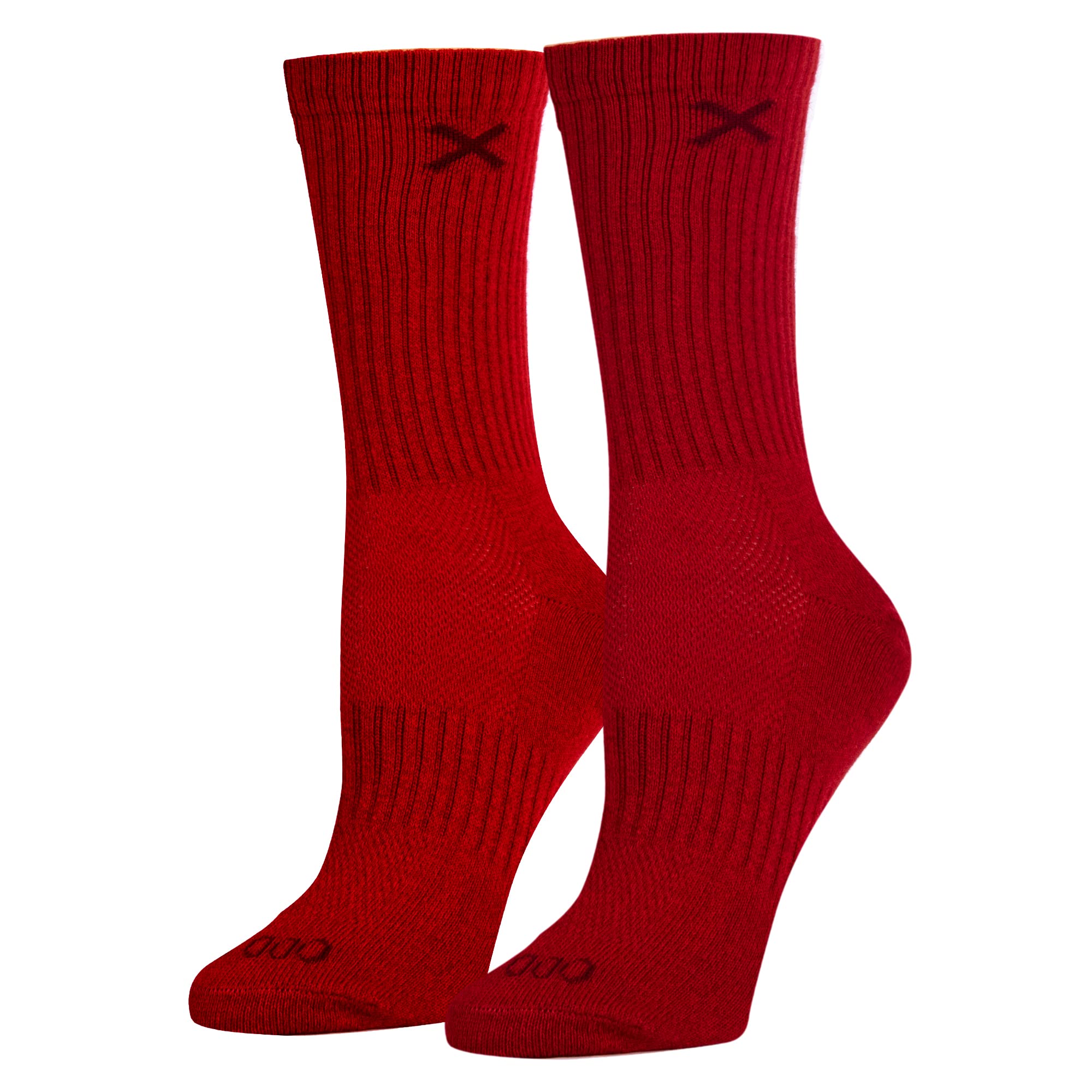 Basix Crew Socks for Men, Comfort Athletic Fit, Mid-Calf, Cotton, Mint Heather