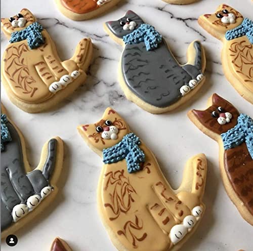 Cat Cookie Cutters 3-Pc. Set Made in USA by Ann Clark, Cat Face, Sitting Cat, Curled Cat