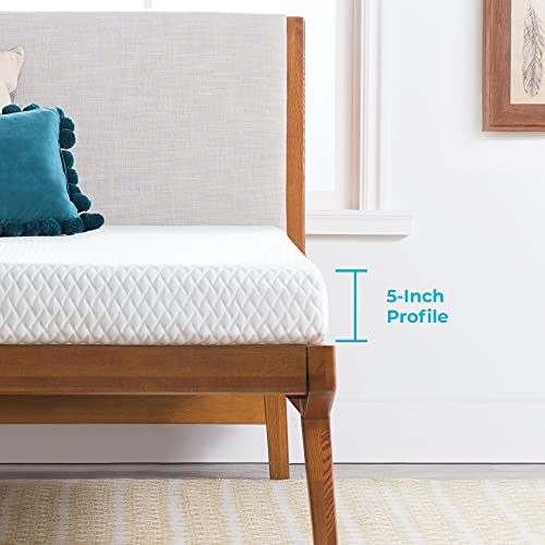 Linenspa 5 Inch Gel Memory Foam Mattress, Firm Mattress, Low Profile Bed Full 5 Inch Mattress