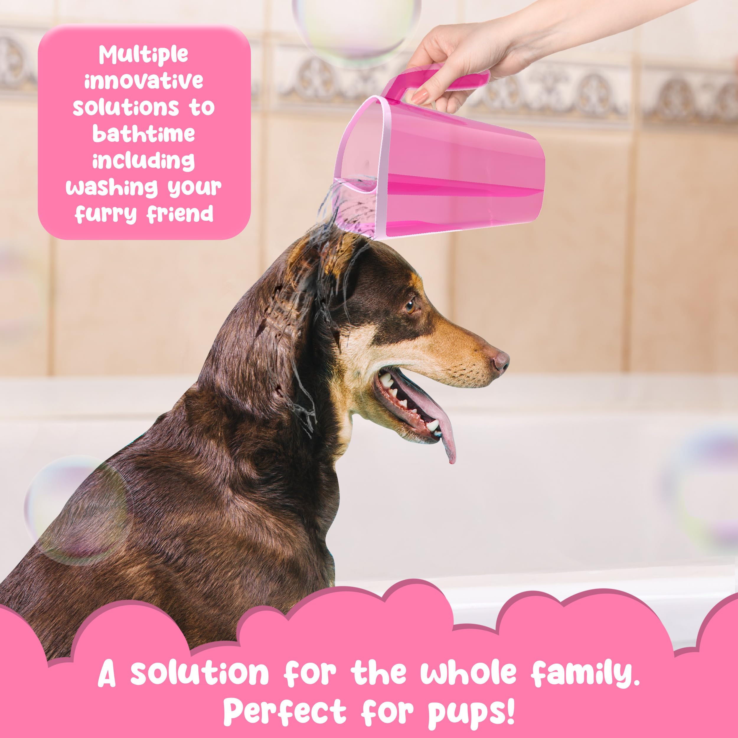 S.C. Products, Inc. Tear-Free Bathing Experience with Rinse Cup - Soft Flexible Edge, Comfortable Handling & 40 Oz Capacity