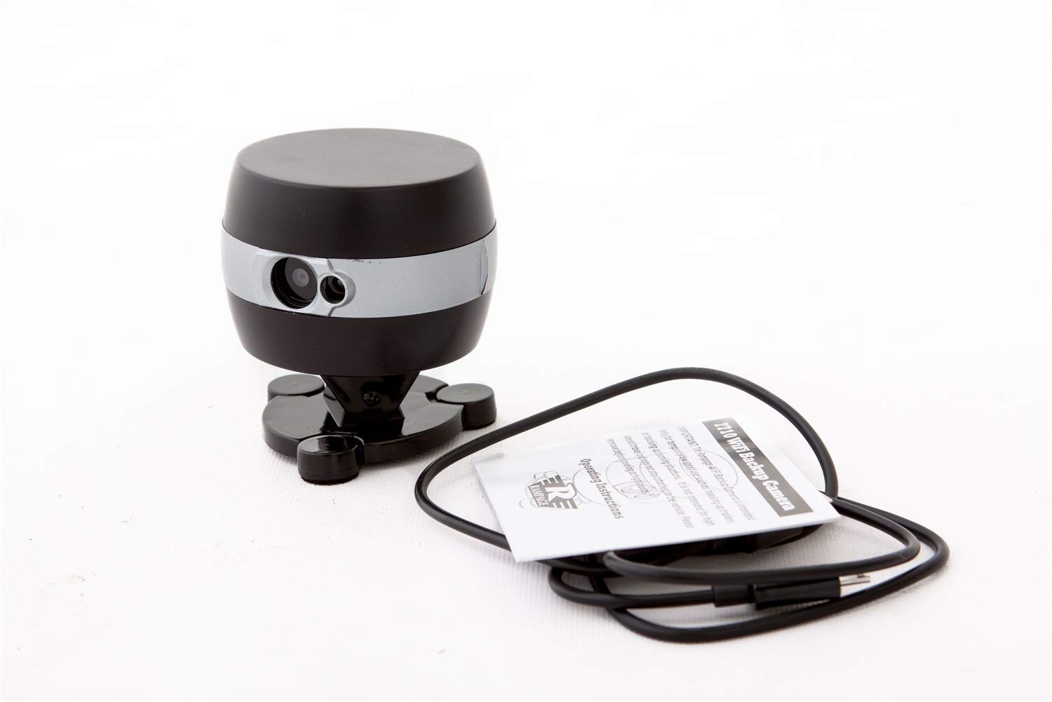 RAMPAGE PRODUCTS Poartble Wi-Fi Backup Camera | Black/Silver, 12V, USB Connector | 7710 | Universal Fit