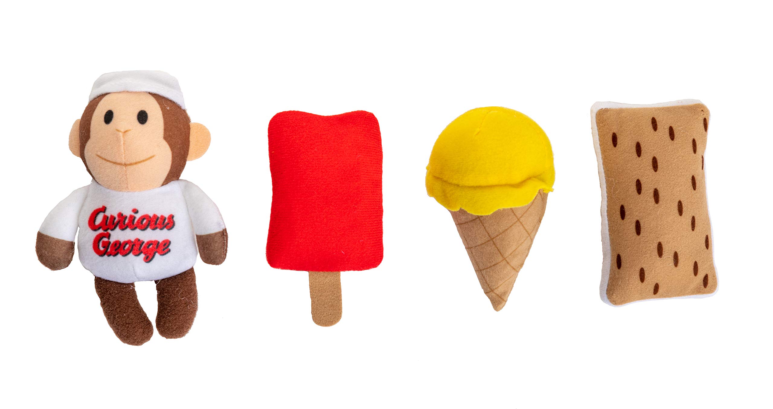 KIDS PREFERRED Curious George Ice Cream Truck Playset with Music and Plush Toys