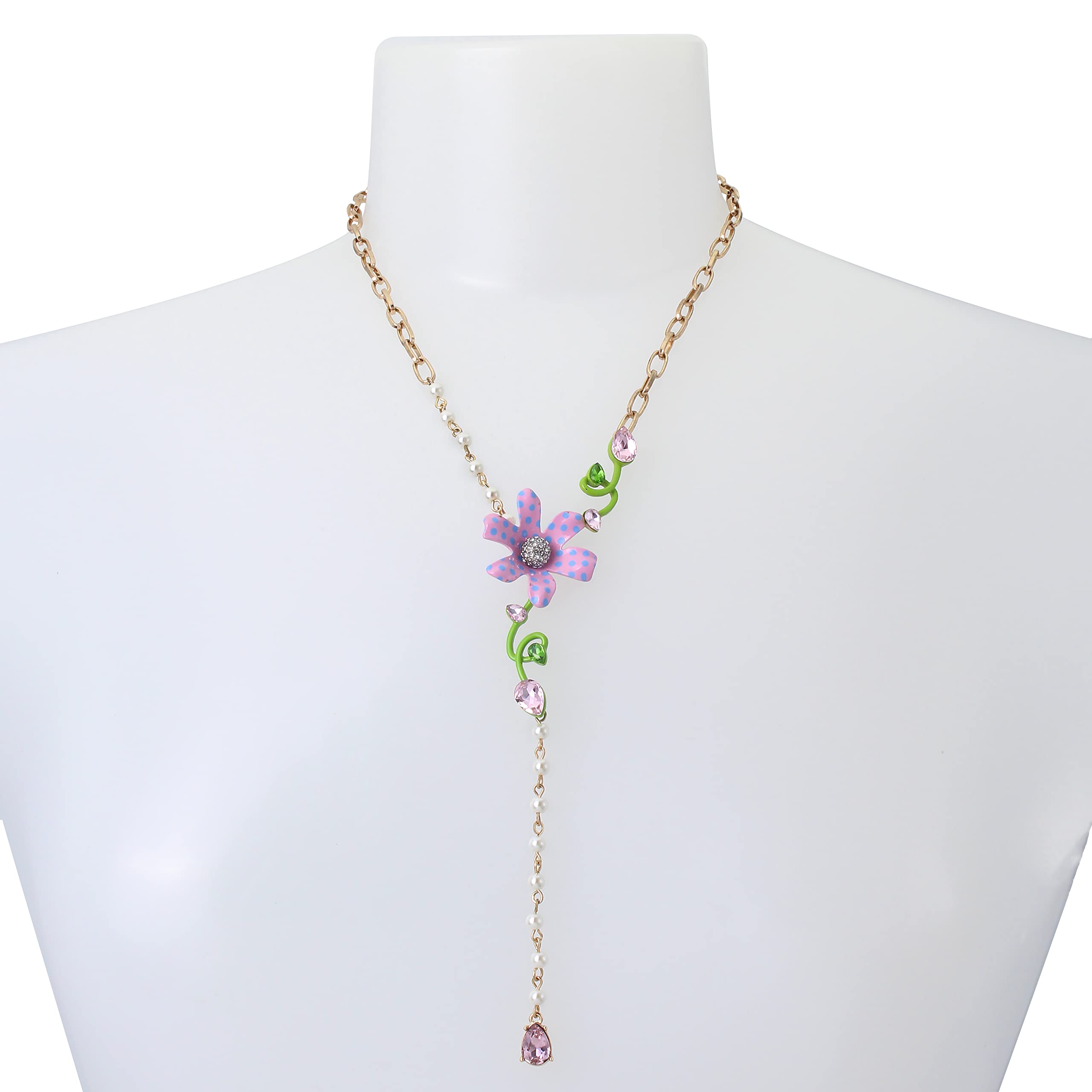 Betsey Johnson Flower Y-Necklace