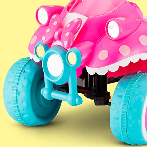 Kid Trax Toddler Disney Minnie Mouse Quad Ride-On, Kids 18-30 Months, 6V Battery and Charger Included, Max Weight 45 lbs, Hot Pink