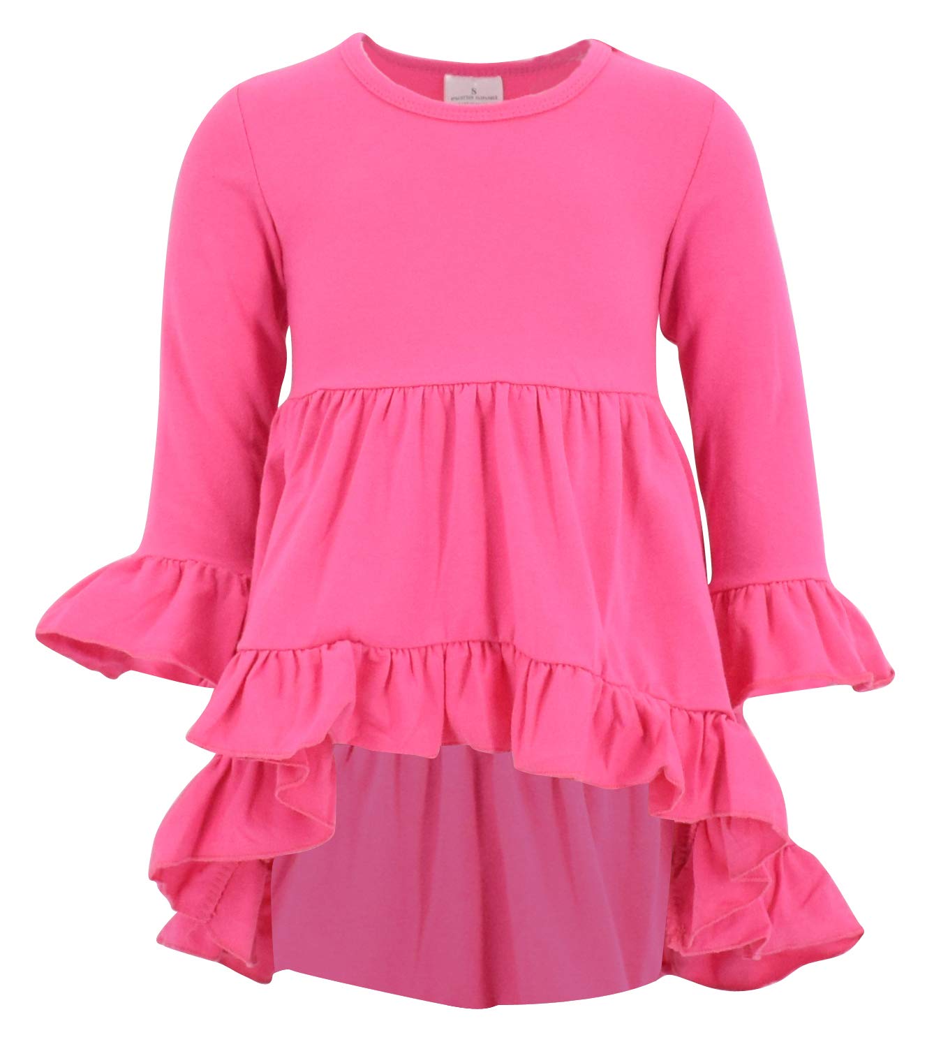 Unique Baby Girls Valentines Day Toddler Outfit Ruffle Top Legging Set (7 Years, Pink)