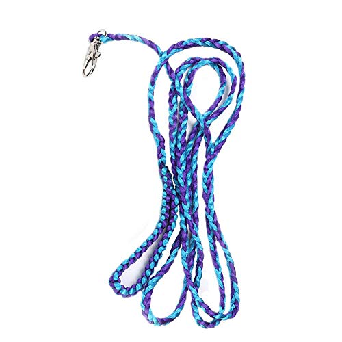 Hamster Leash Small Pet Harness No Harm Nylon Braided Collar Flying Squirrel Other Small Pets for Squirrel Hamster(Blue+Purple)