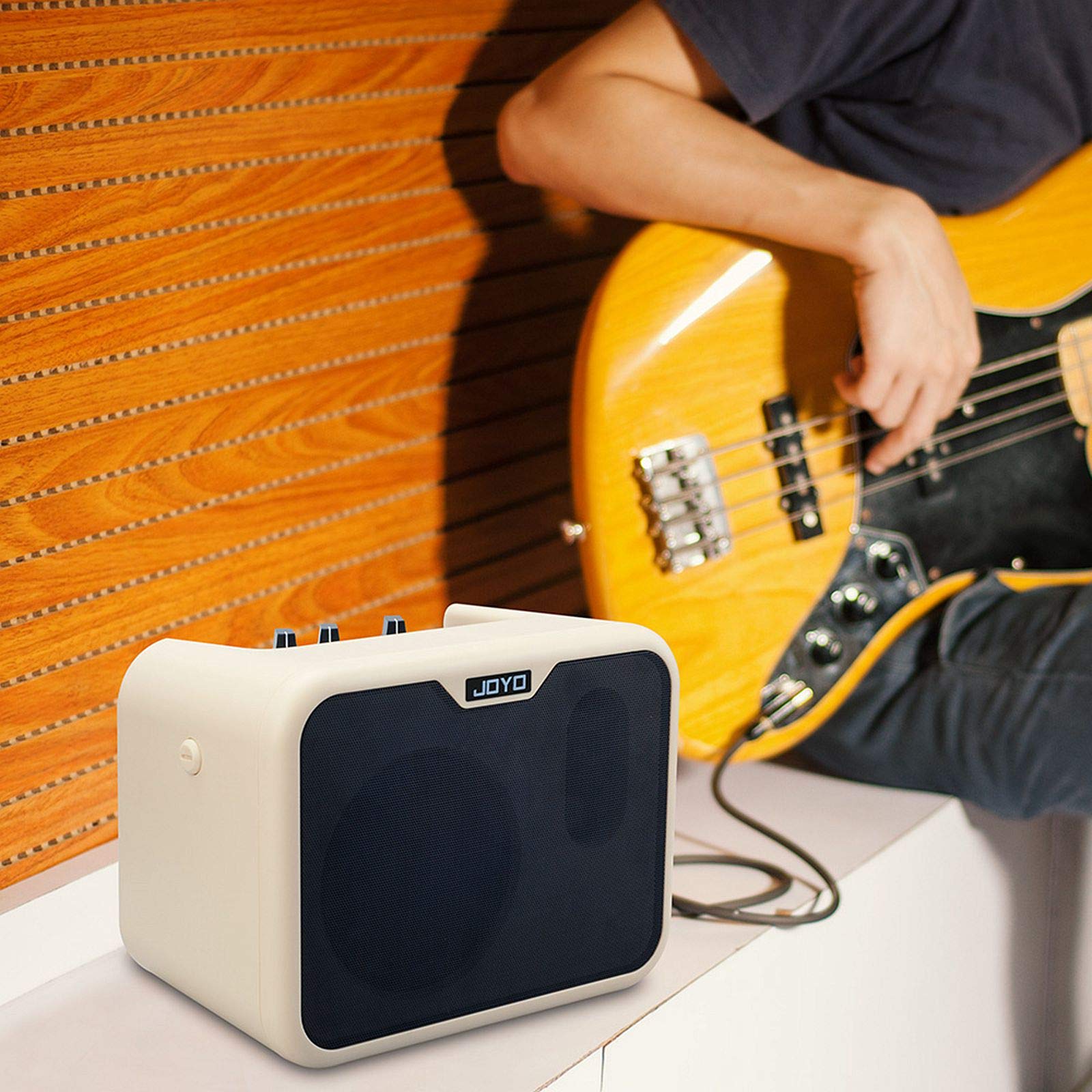 Bass AMP Protable Bass Guitar Amplifer with Guitar Strap Mini Bass Amplifer MA-10B Dual Channel 10W for Practicing Bass Indoor Or Small Party