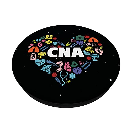 I Love Being a CNA Certified Nurse Heart Medical Assistant PopSockets Swappable PopGrip