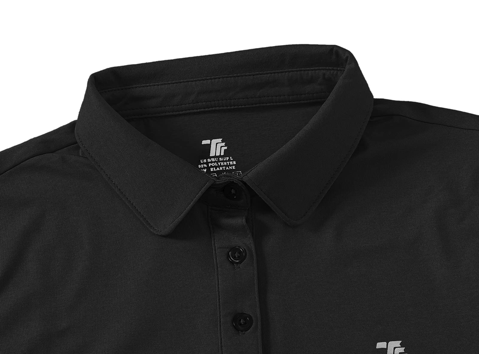 BASUDAM Women's Golf Polo Shirts Long Sleeve Brushed Lining Casual Sports T-Shirts Black XL