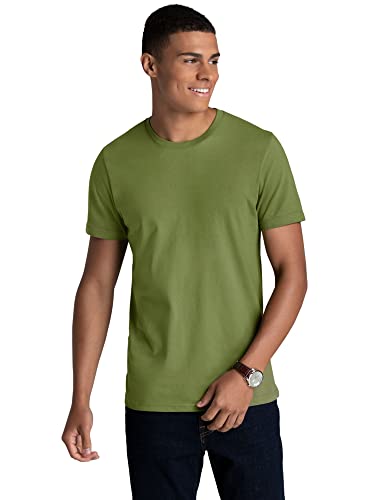 Fruit of the Loom Men's Recover Cotton T-Shirt Made with Sustainable, Low Impact Recycled Fiber, Antique Green, X-Large