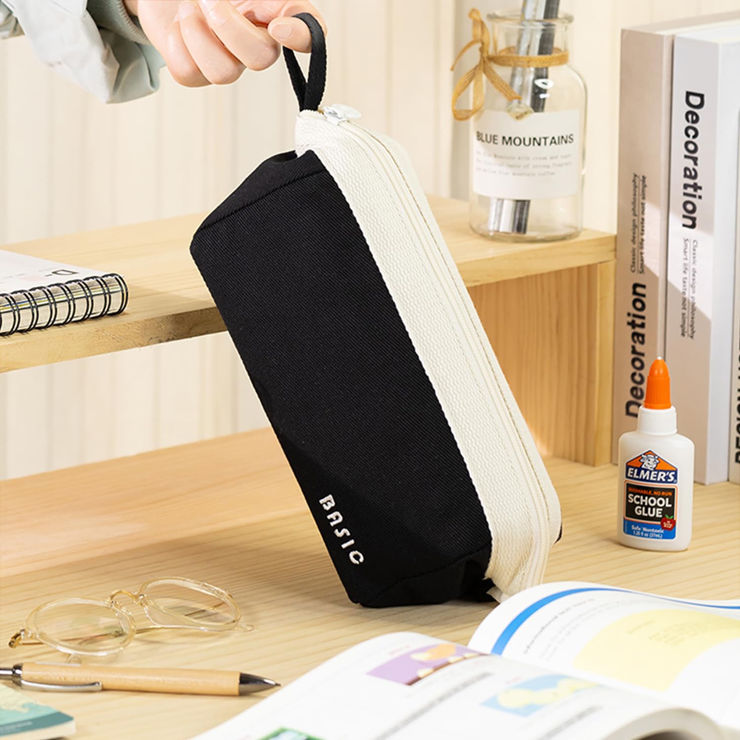 MAMUNU Pencil Case Wide-Open, Big Capacity Pencil Case, Pencil Case Pouch Large, Portable Pencil Case for Girls Boys Pencil Pen Bag for School Students Office College Adults