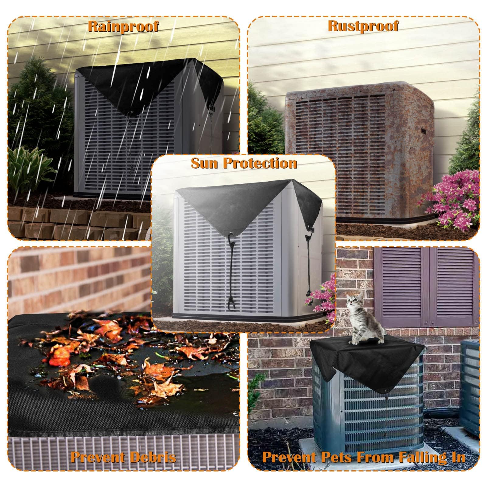 Svepndic Winter Air Conditioner Covers for Outside Units,36x36 Waterproof Central Cover,Sturdy Covers AC Defender Full Winter AC Unit Covers Outdoor,Condenser Heat Pump Cover