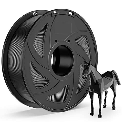 Ikaufen PLA Filament 1.75mm 3D Printer Filament PLA 3D Printing Materials 1Kg Dimensional Accuracy +/- 0.05mm Black