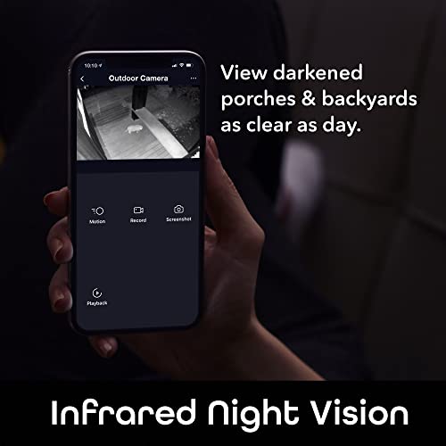Geeni Hawk 1080p HD Outdoor Smart WiFi Security Camera with Night Vision, Motion Alerts and IP66 Weatherproof, Compatible with Alexa, Google Assistant, White
