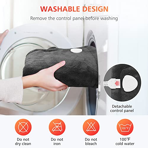Heating Pad for Back Pain Relief,Heat Pads for Neck and Shoulders,Electric Back Heated Wrap,Large Heating Pad,Electric Heated Pads with Auto Shut Off,3 Temperature Levels,Black,Gifts for Mom, Dad