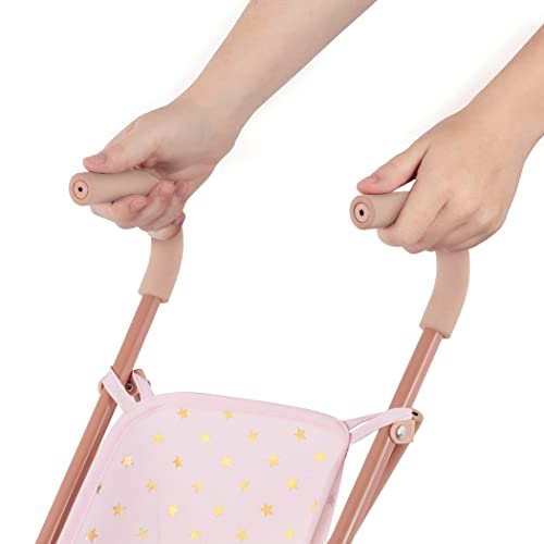 Babi - Umbrella Stroller - 14-inch Baby Doll Accessories - Folding Frame & Star Print - Sturdy Design & Fully Assembled - 2 Years + - Folding Doll Stroller
