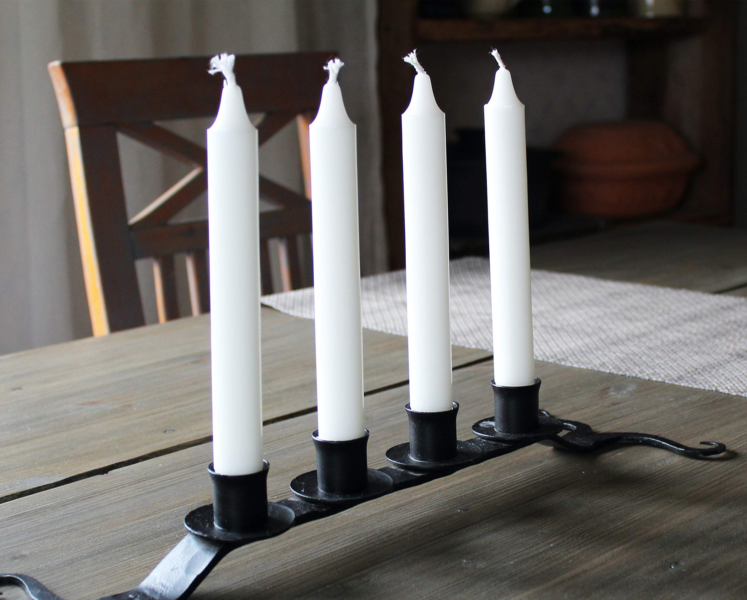 Emergency Candles - 24 Pack White Short Taper Candles - Unscented - Emergency Candles for Home and Emergency Kit