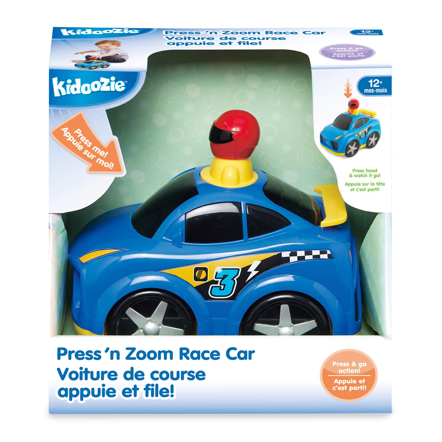 Kidoozie Press 'N Zoom Race Car