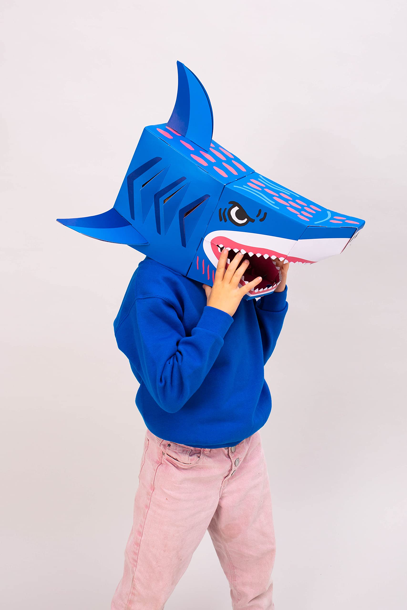Omy 3D Shark Mask Craft Kit, Arts and Craft DIY Creative Mask Kit for Kids