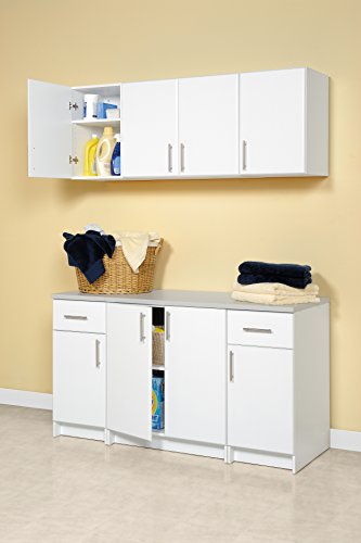 Prepac Elite 2 Door Stackable Wall Mounted Storage Cabinet, 16" D x 32" W x 24" H, White
